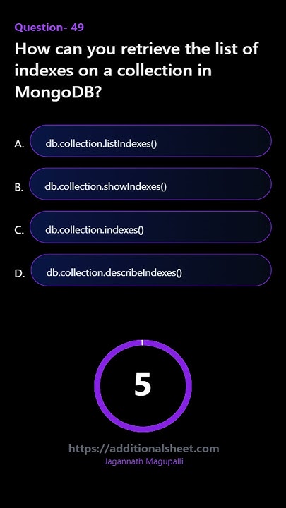 How can you retrieve the list of indexes on a collection in MongoDB - YouTube