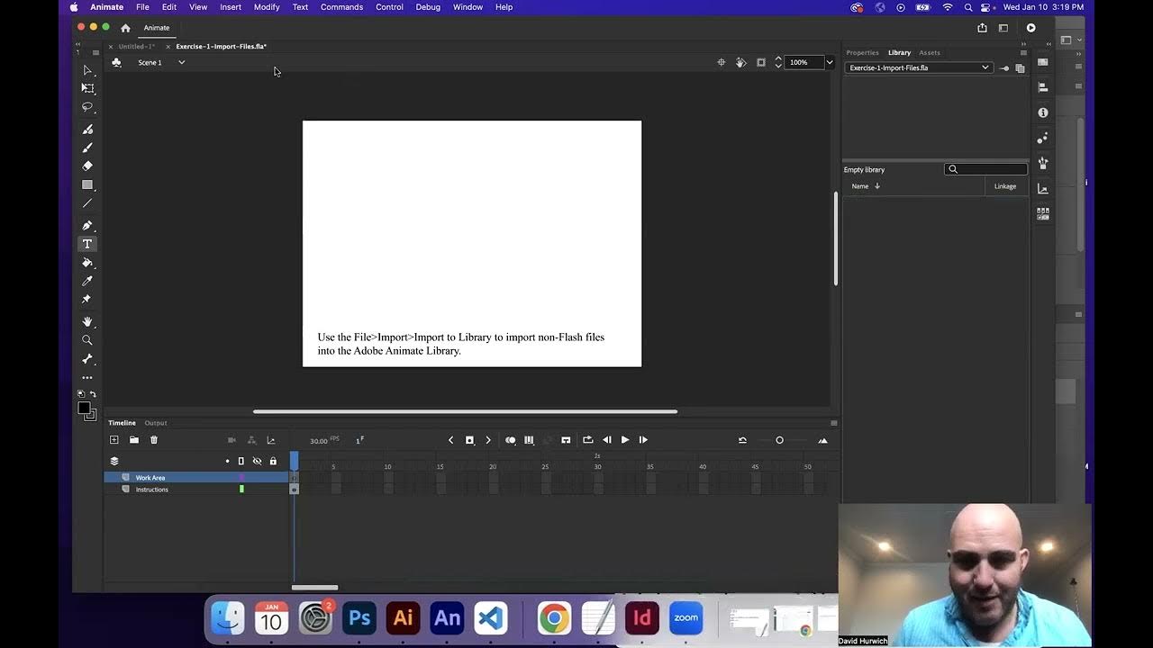 Import Outside Raster and Vector Files into Adobe Animate - YouTube