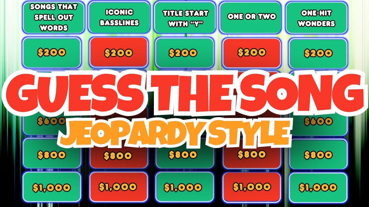 Guess the Song in 5 Seconds! 🎵⏱️ Jeopardy Music Quiz (New Categories ...