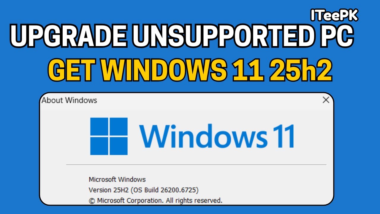 Windows update 25H2 | Win 25h2 upgrade | install enablement package on ...