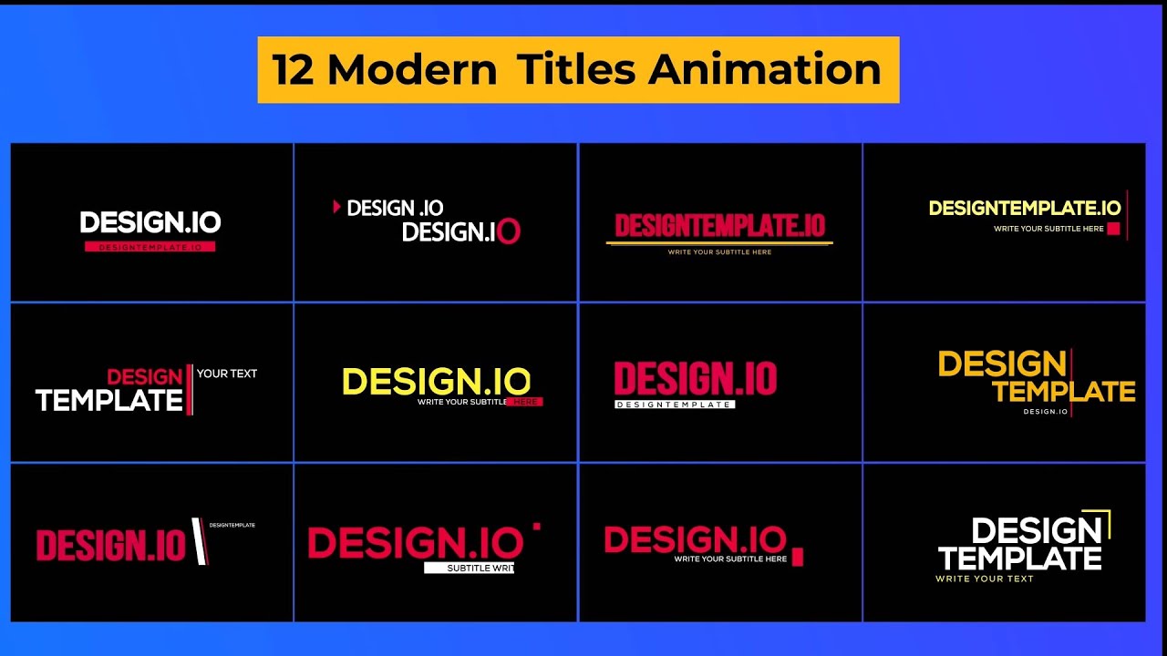 Modern Titles After Effects Templates | Simple and Sleek Design | Adobe ...