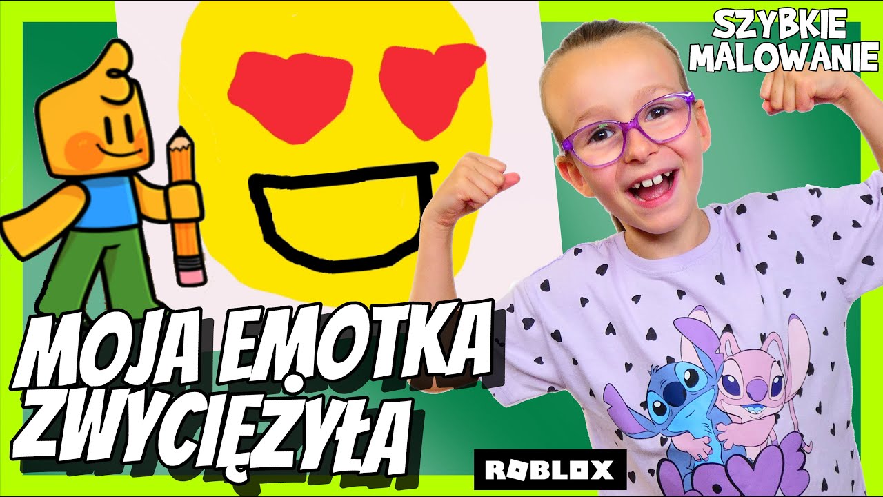 MOJA EMOTKA ZWYCIĘŻYŁA. Szybkie malowanie. Speed Draw. Roblox # ...