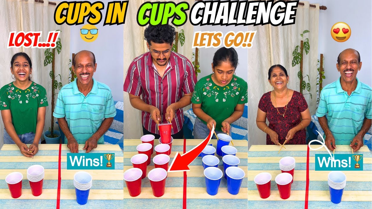 Cups In Cups Challenge - YouTube
