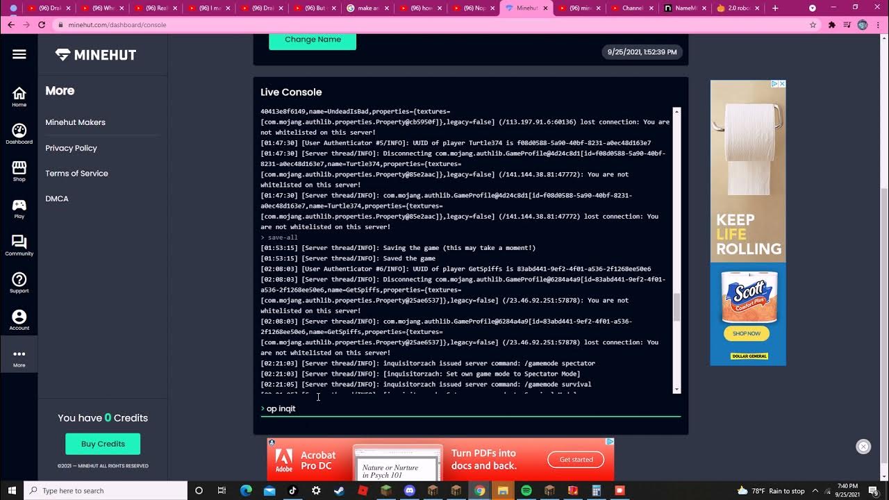 how to setup minehut commands for servers - YouTube