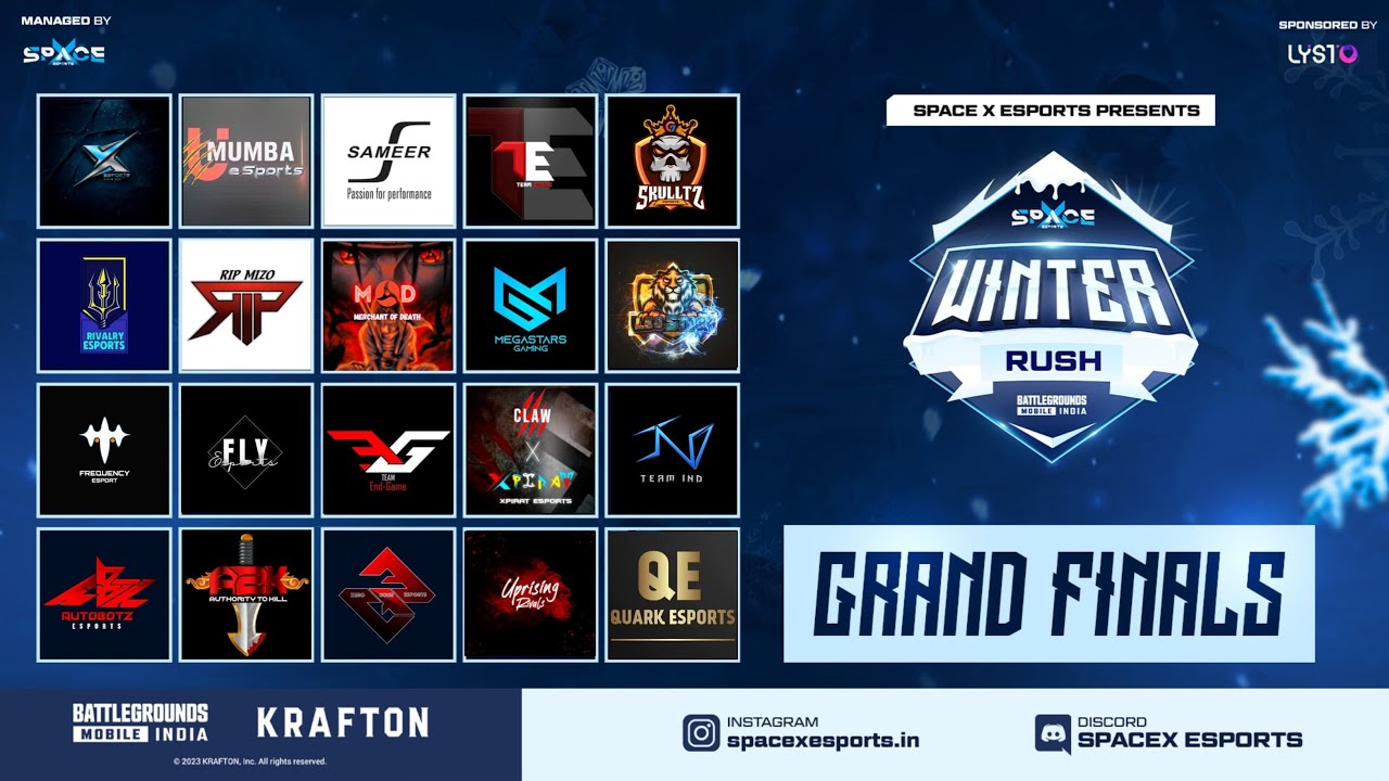 SPACE X ESPORTS PRESENTS WINTER RUSH SEASON 1 GRAND FINALE ft,RIP MIZO ...