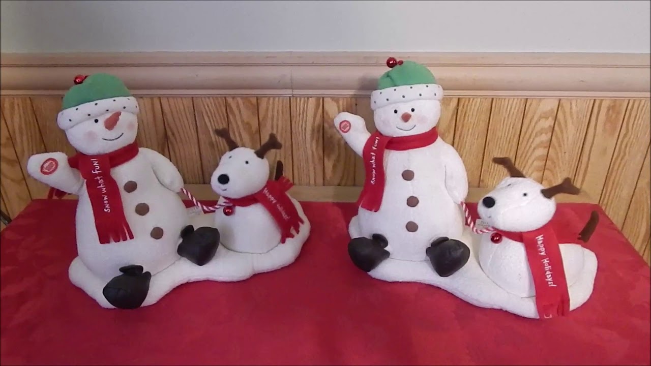 2004 Hallmark Jingle Pals Animated Musical Christmas Snowman Snowdog ...
