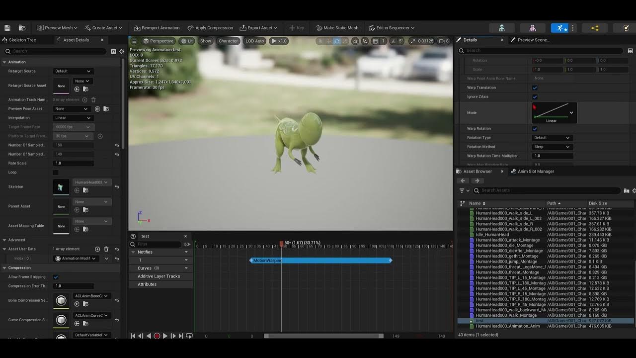 Motion Warping 008 Ignore Z Axis【Video is wrong=this should be in Montage】 - YouTube