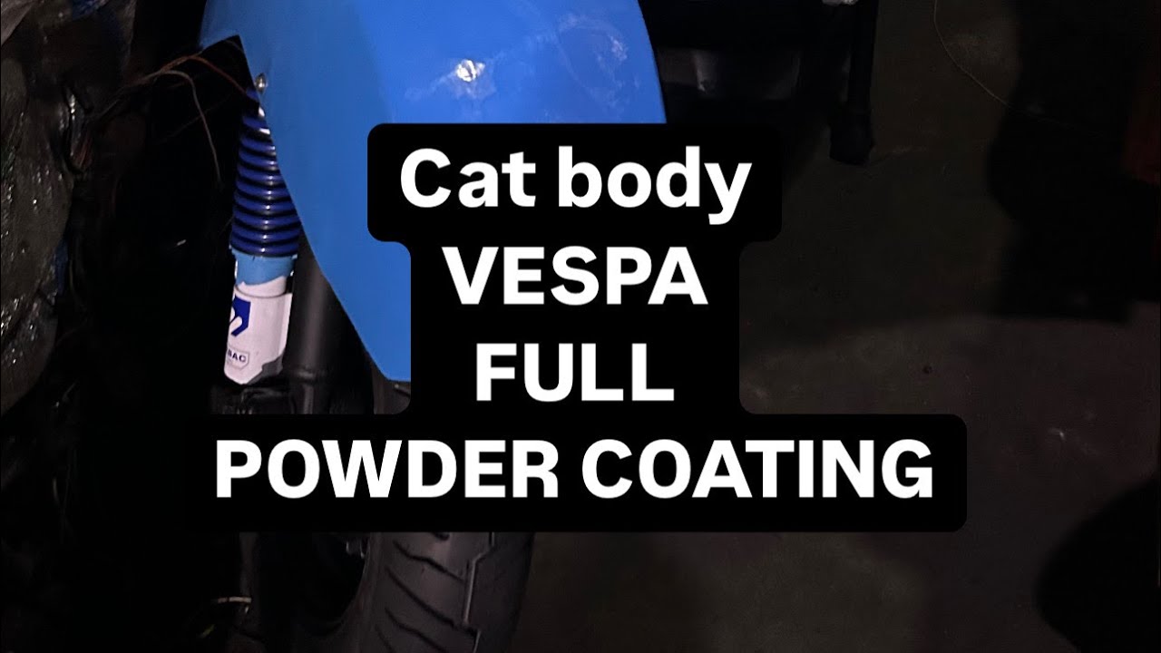 Cat body VESPA full powder coating - YouTube