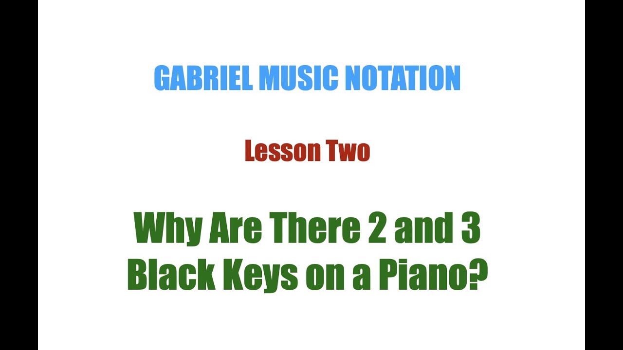 What Is the Meaning of the 2 & 3 Black Keys on a Keyboard? - YouTube