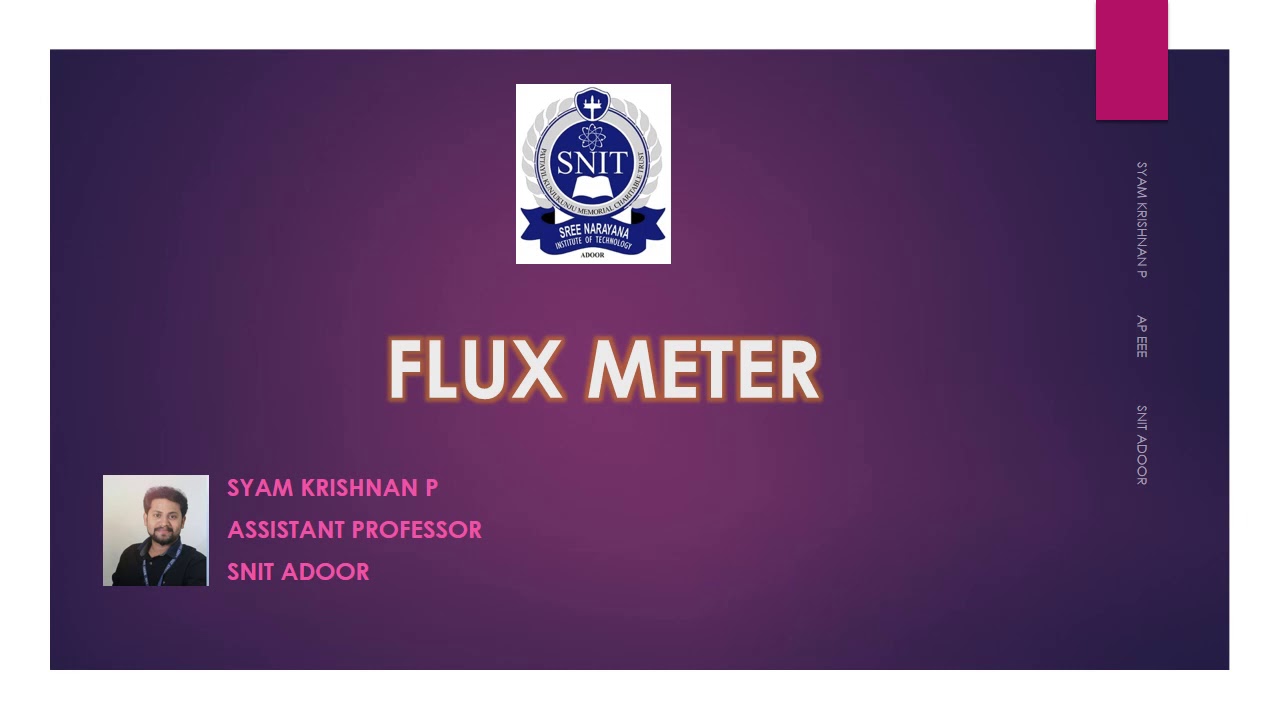FLUX METER - Measurements and Instrumentation- 4th Module - YouTube