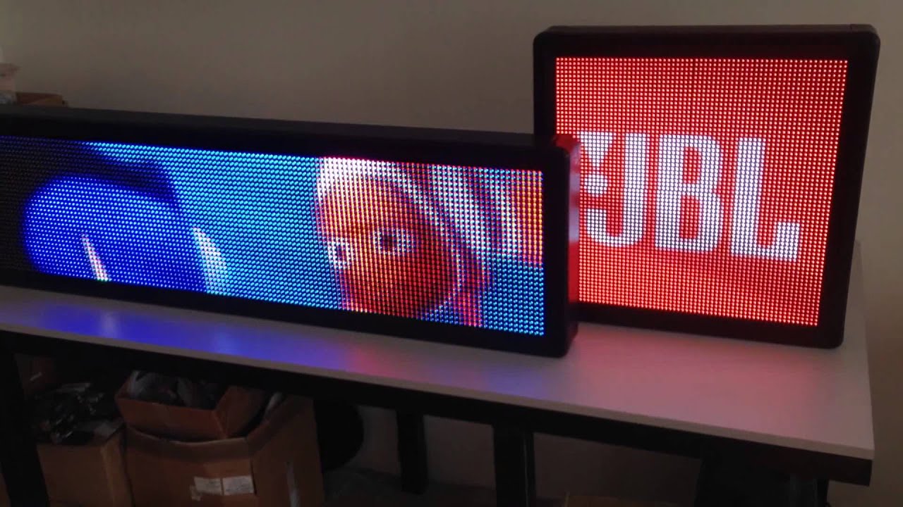 Deep LED Display 128x32 Outdoor and 64x64 Indoor - YouTube