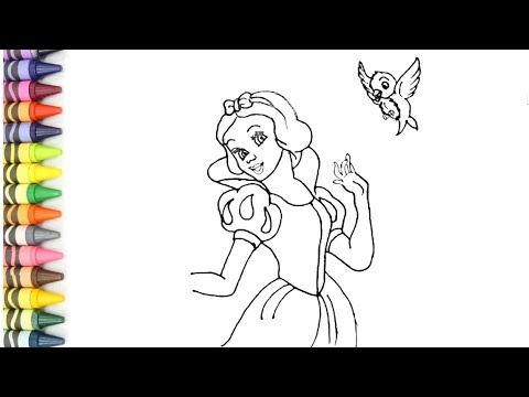 Disney Princess Cute Cartoon Drawing For Kids|How To Draw Disney ...