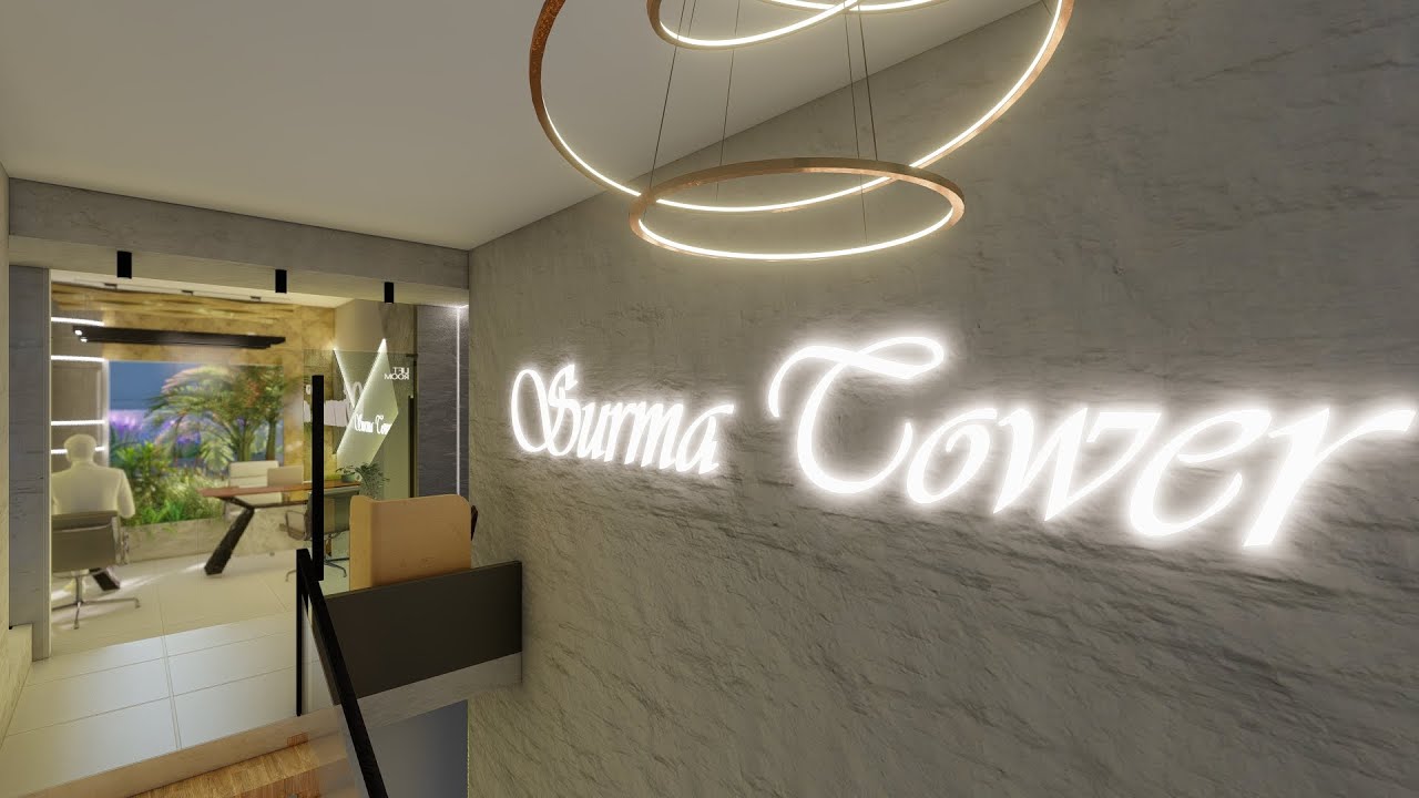 Surma Tower Office Interior & Rooftop Design II architects DEN - YouTube