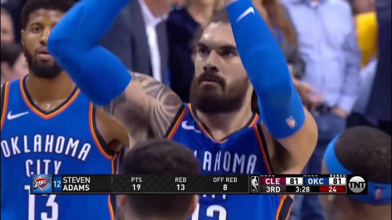 Steven Adams Highlights VS Cavaliers 22 Pts 17 Reb 13 February 2018 ...