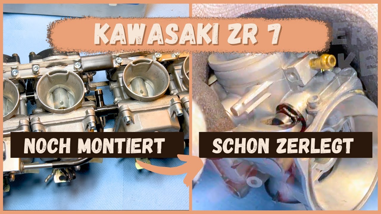 Vergaser Kawasaki ZR-7 zerlegen, vom Vergaseronkel, Schritt für Schritt Anleitung - YouTube
