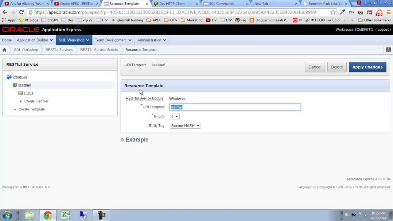 Use POST method in Oracle APEX RESTful web service - YouTube