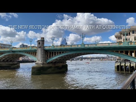 Exploring the new section of the Thames Path in the City of London near ...