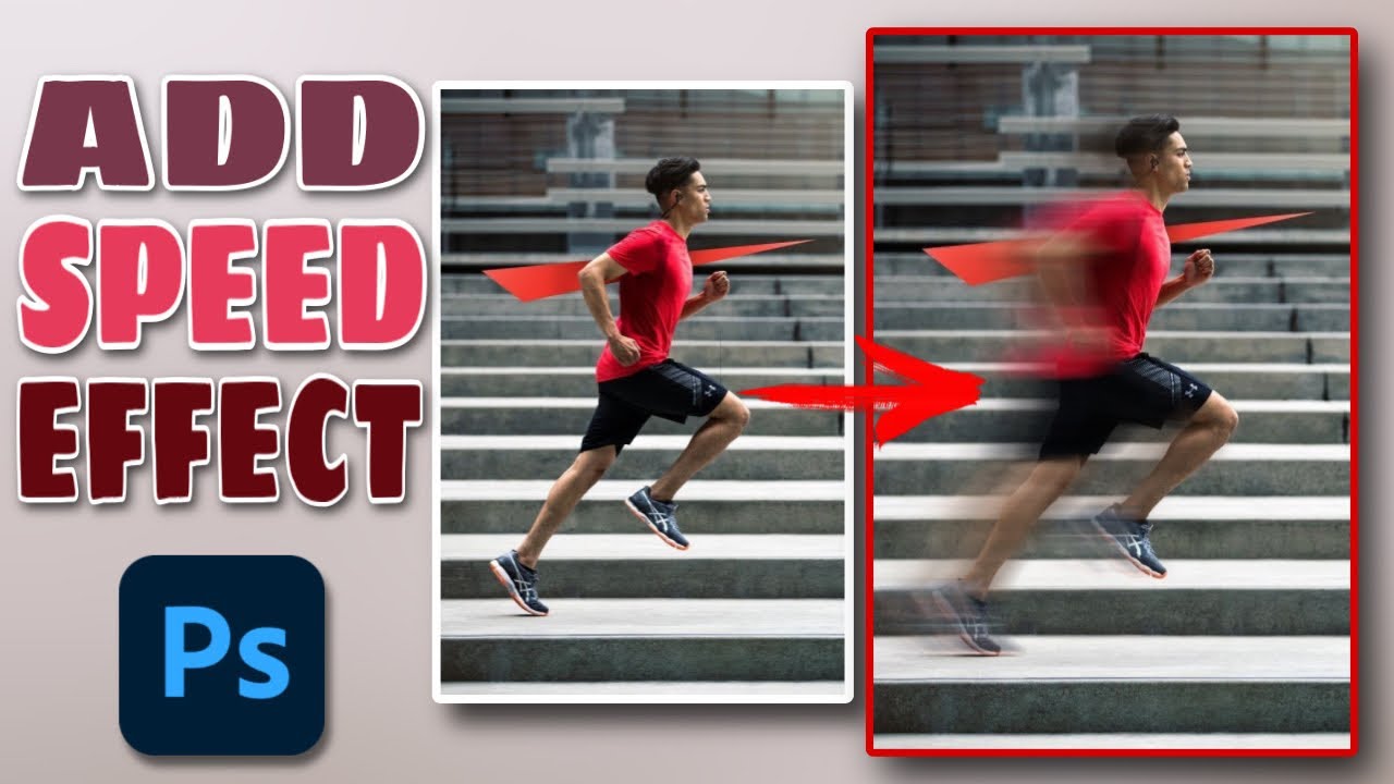 How To Create Speed Effect In Photoshop 2023 - Super Easy - YouTube