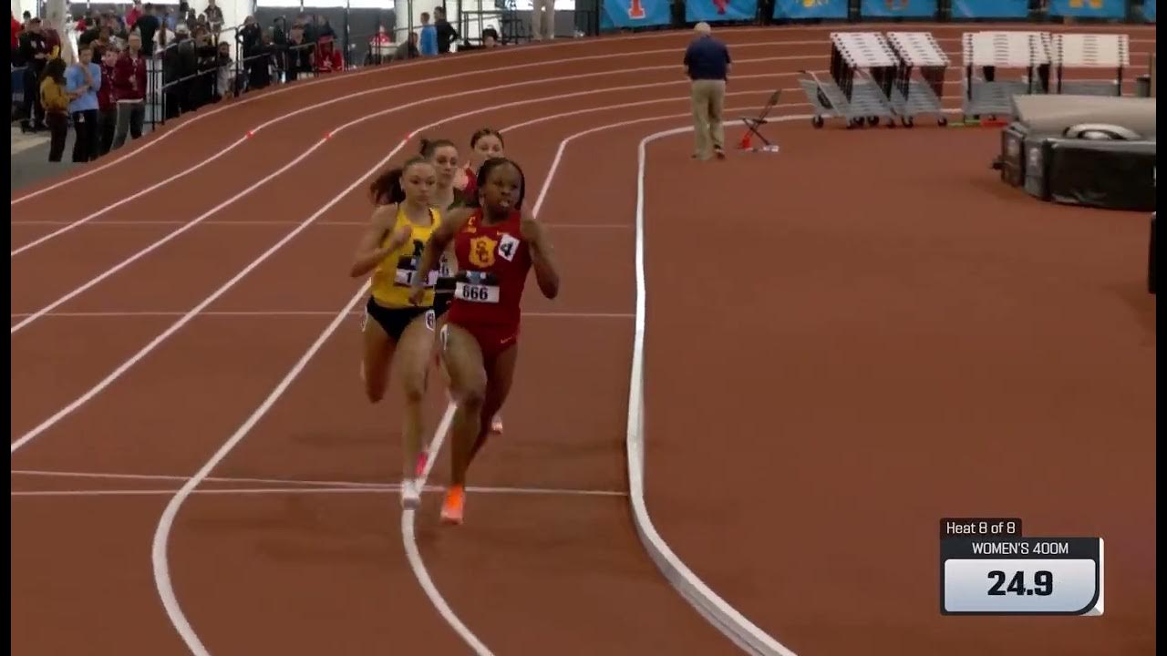 Big Ten Track and Field Indoor Championships Women's 400m Dash First Round - YouTube