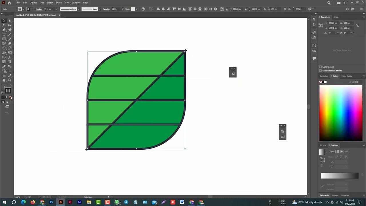 How To Make Modern Logo Design In Adobe Illustrator - YouTube
