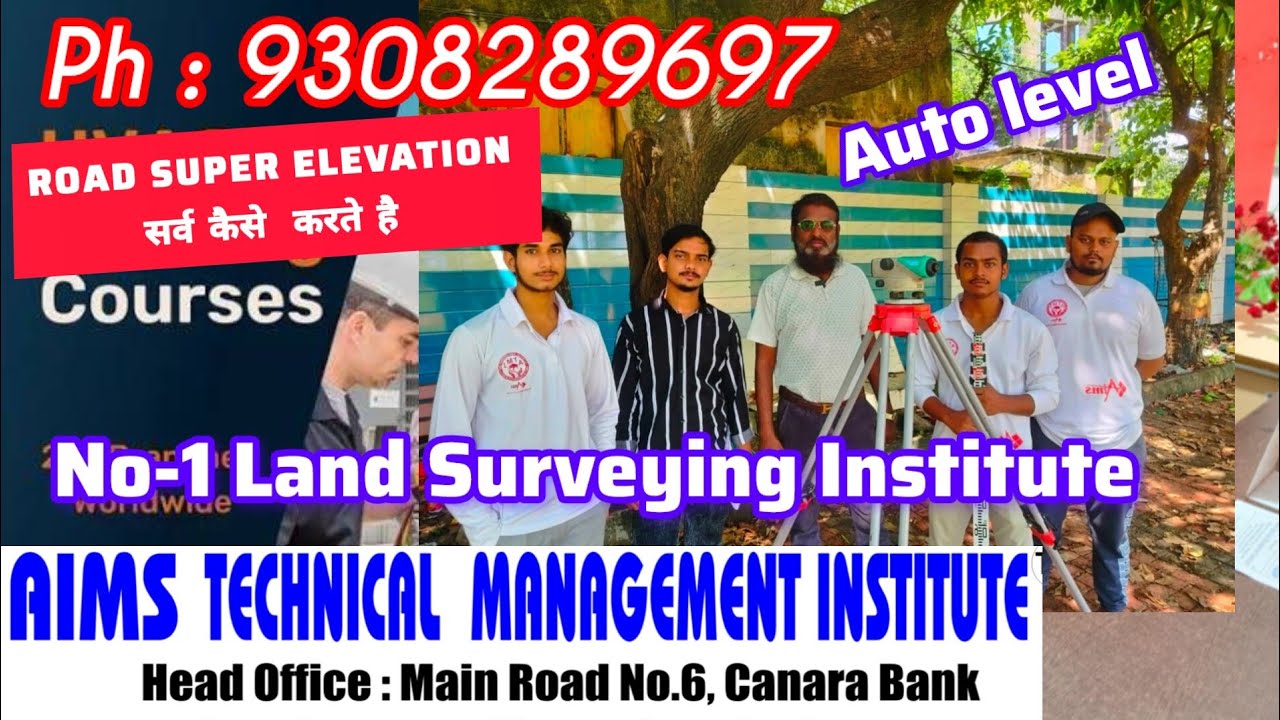 Live Training of Road Super elevation Survey| India No-1 Aims Land ...