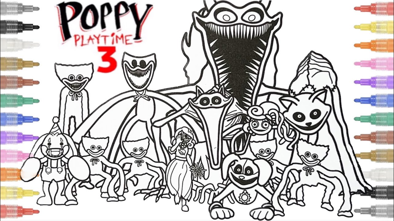 Poppy Playtime Chapter 3 New Coloring Pages / How To Color Characters ...