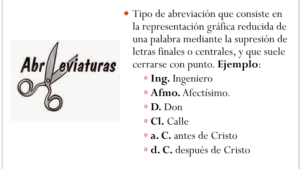 La Abreviatura, Siglas y Acrónimos - YouTube