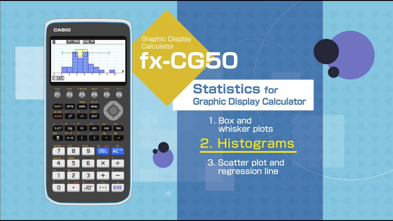 CASIO Graphic Display Calculator －Statistics 2.Histograms - YouTube