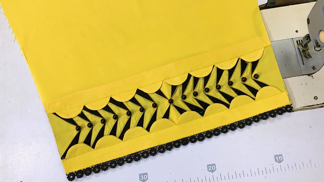 Try this fabric patti pattern on your Trouser bottom - Stylish trouser ...