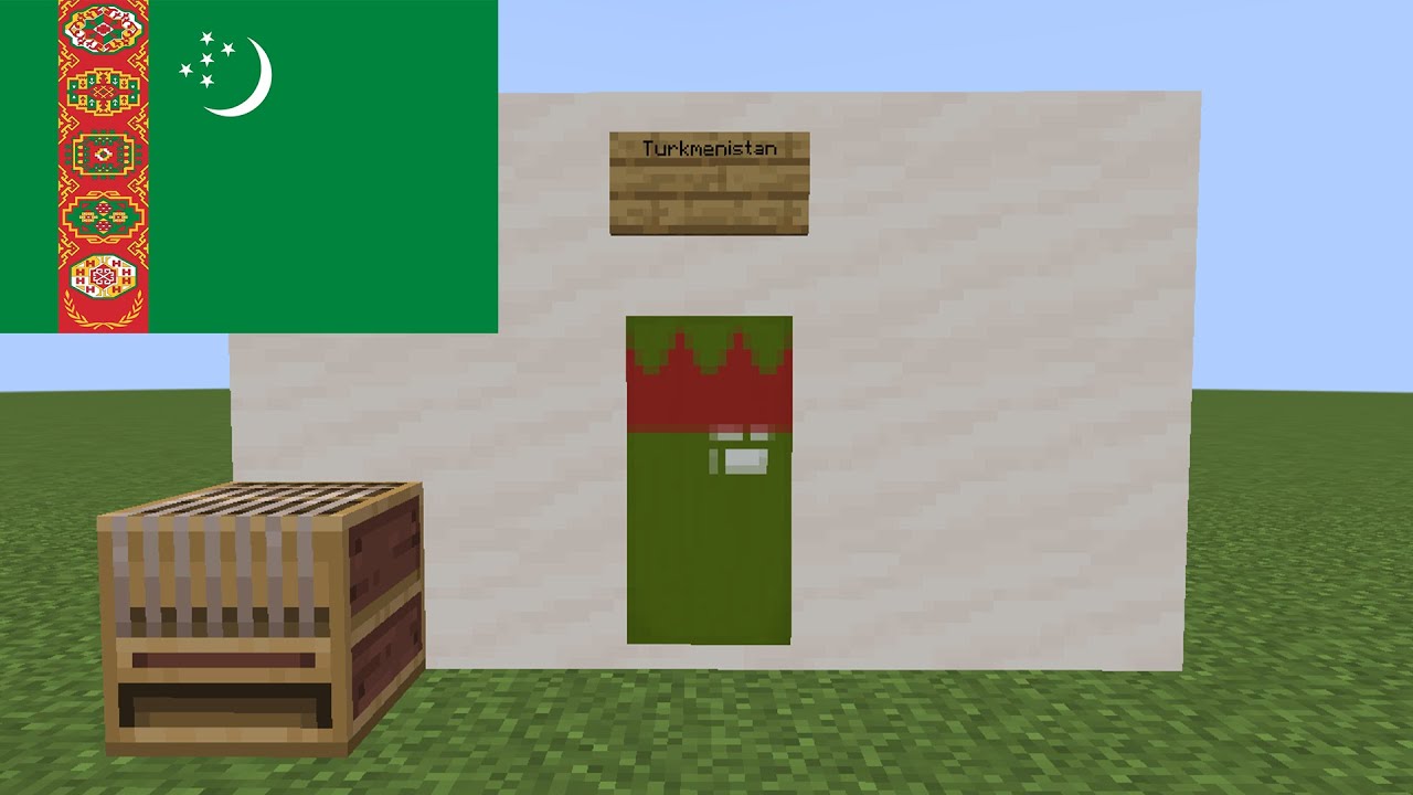 How to Make Turkmenistan's Flag in Minecraft - YouTube