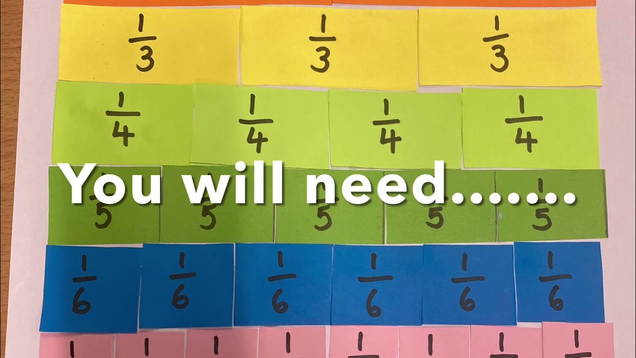 How to make a fraction wall - YouTube