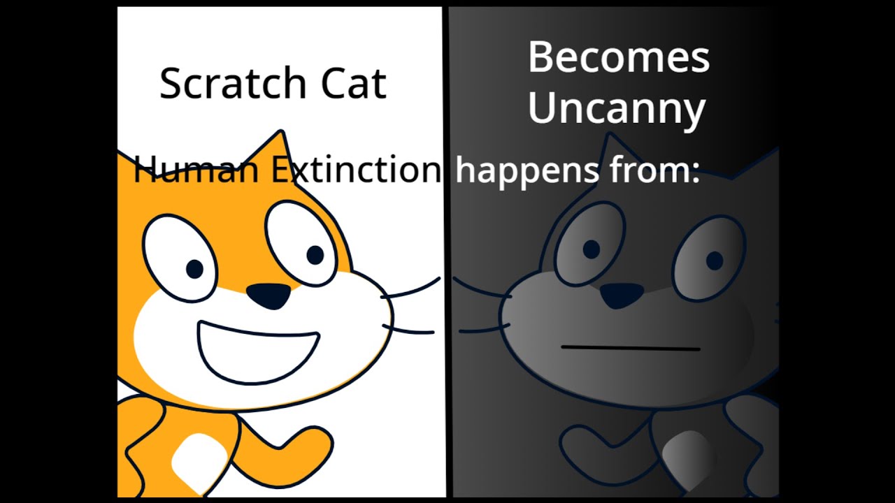 Scratch Cat Becomes Uncanny (Human Extinction happens from) - YouTube