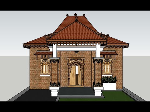 Rumah jawa minimalis sketchup - YouTube