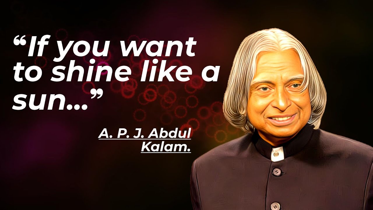Abdul Kalam's Life Lessons - 30 Quotes | Abdul Kalam's Quotes Learning ...