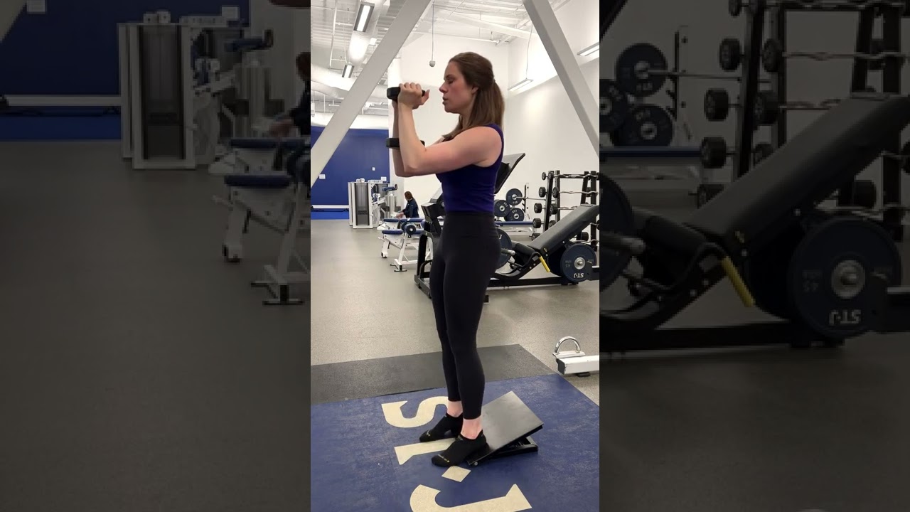 Heel Elevated Goblet Squat Youtube