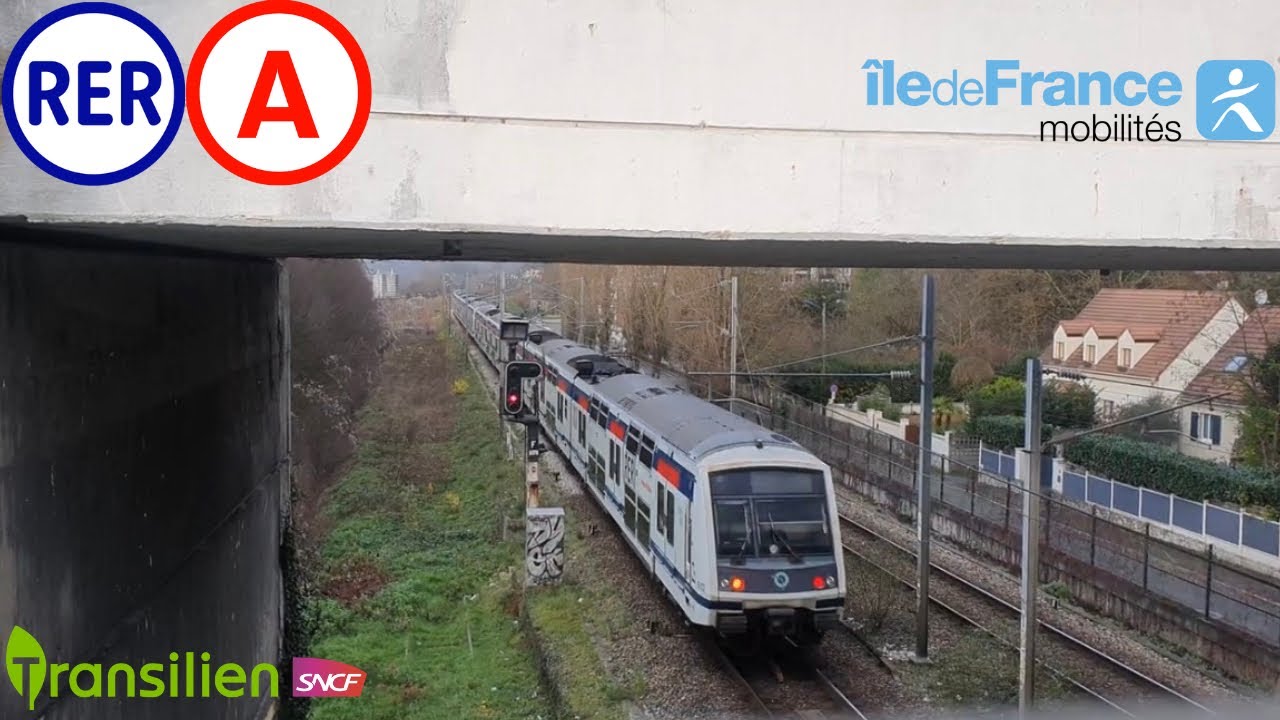 Transilien SNCF - RER A : Départ d'une UM de MI2N Altéo en gare de ...