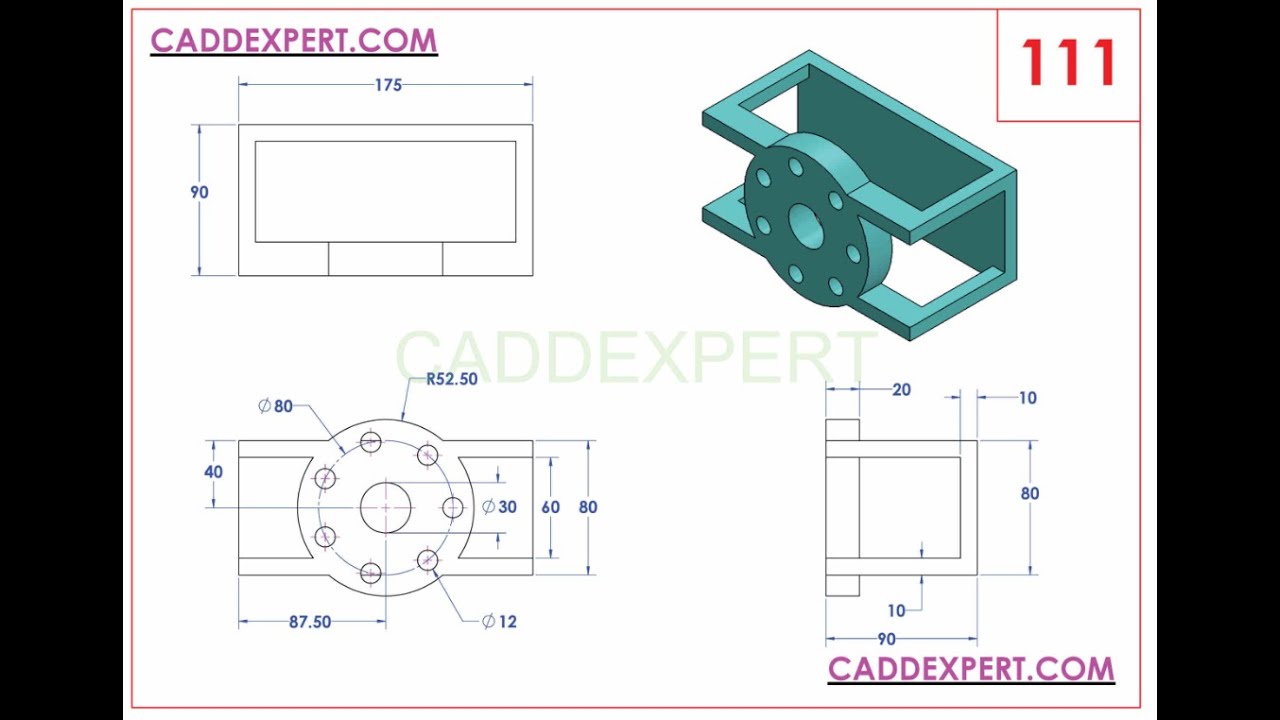 Exercise 111 from CADDEXPERT.COM - YouTube