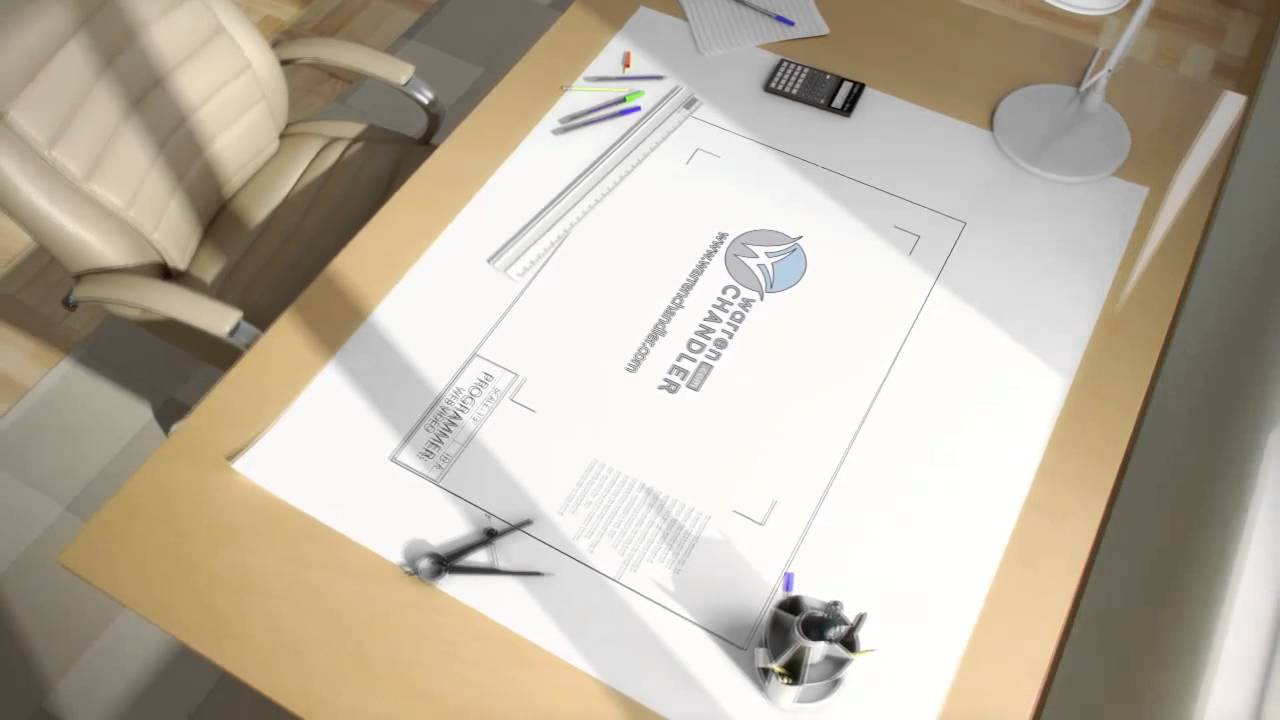 Technical Drawing Logo Reveal - YouTube