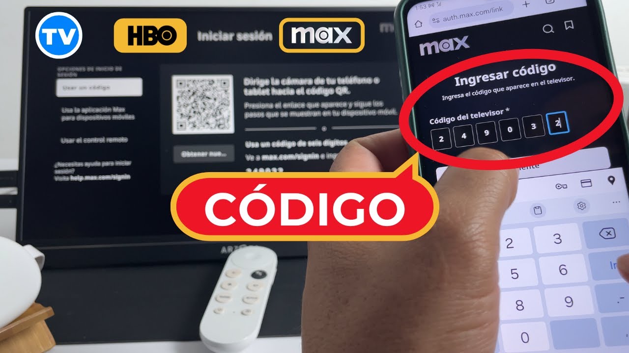 Max HBO en TV: Cómo Iniciar Sesión Usando Código 🔐 - YouTube
