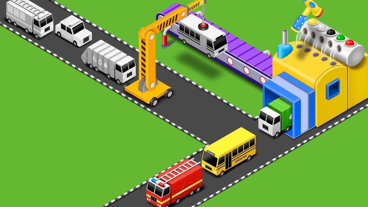 Coloring Street Vehicles Toys - Educational Videos - Toy cars for KIDS ...