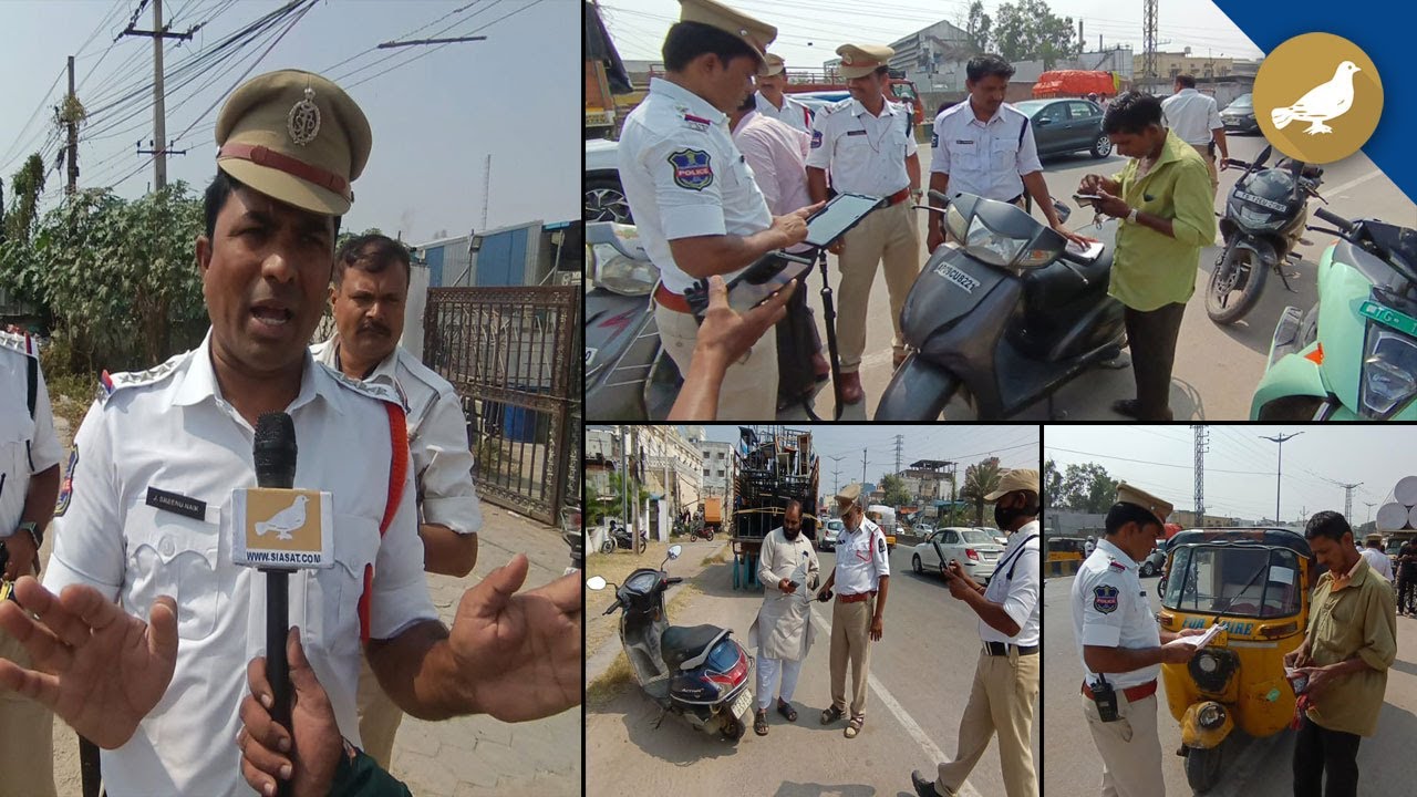 Hyderabad traffic police special drive against motorist riding without ...