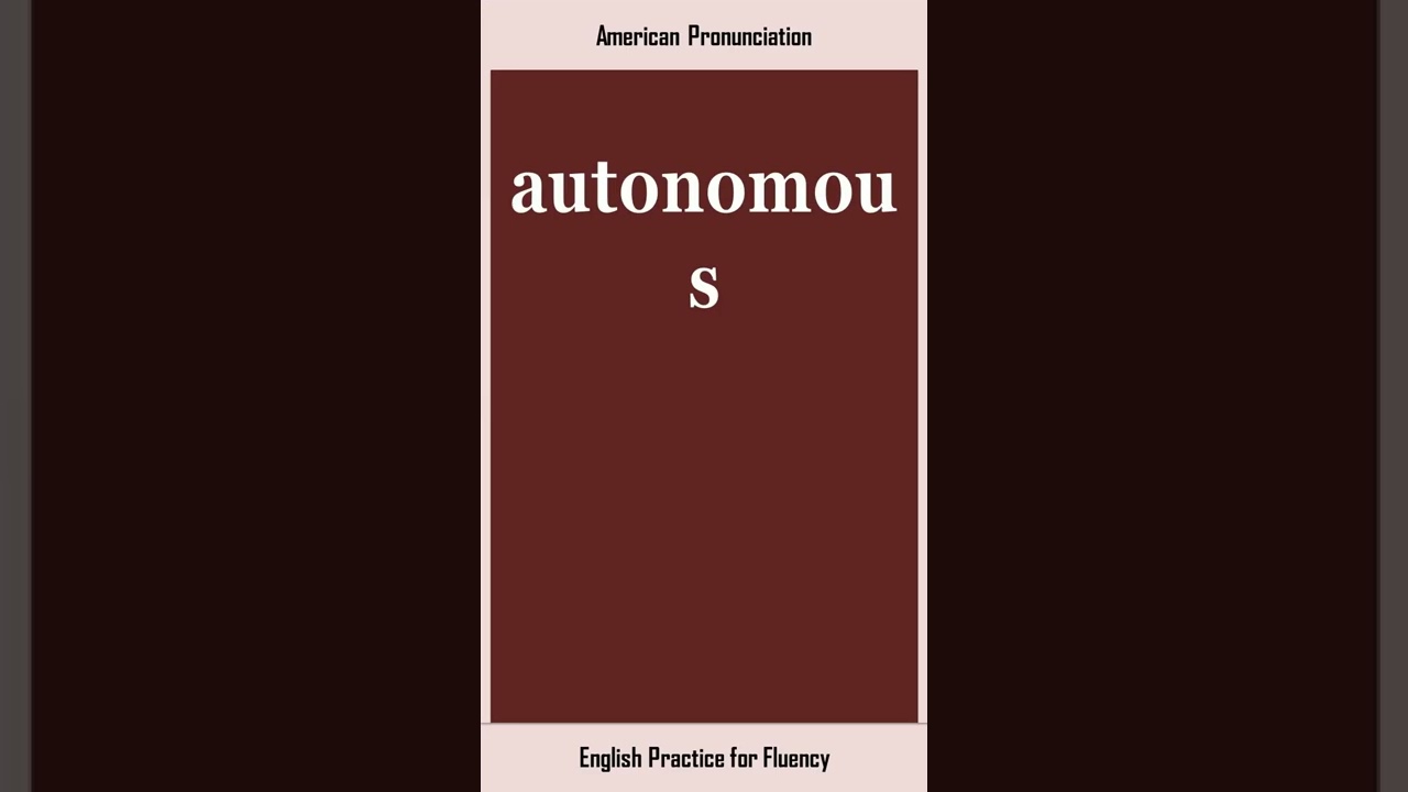 autonomous, How to Say or Pronounce AUTONOMOUS in American, British ...