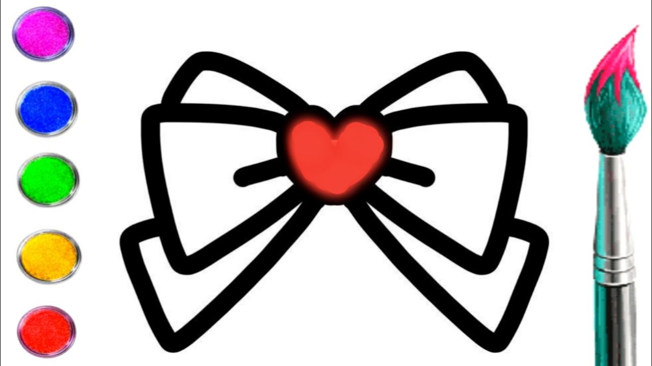 How To Draw A Cute Bow | Как нарисовать Милый Бантик | Easy Drawing For ...