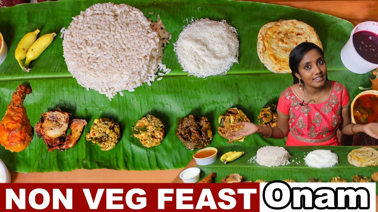 Mutton Ella parotta, Mutton bone sambar, Onam non veg Sadhya 20dishes I ...