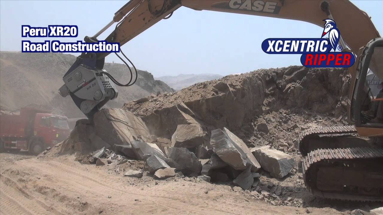 Peru XR20 Road Construction - Xcentric Ripper - hydraulic breakers ...