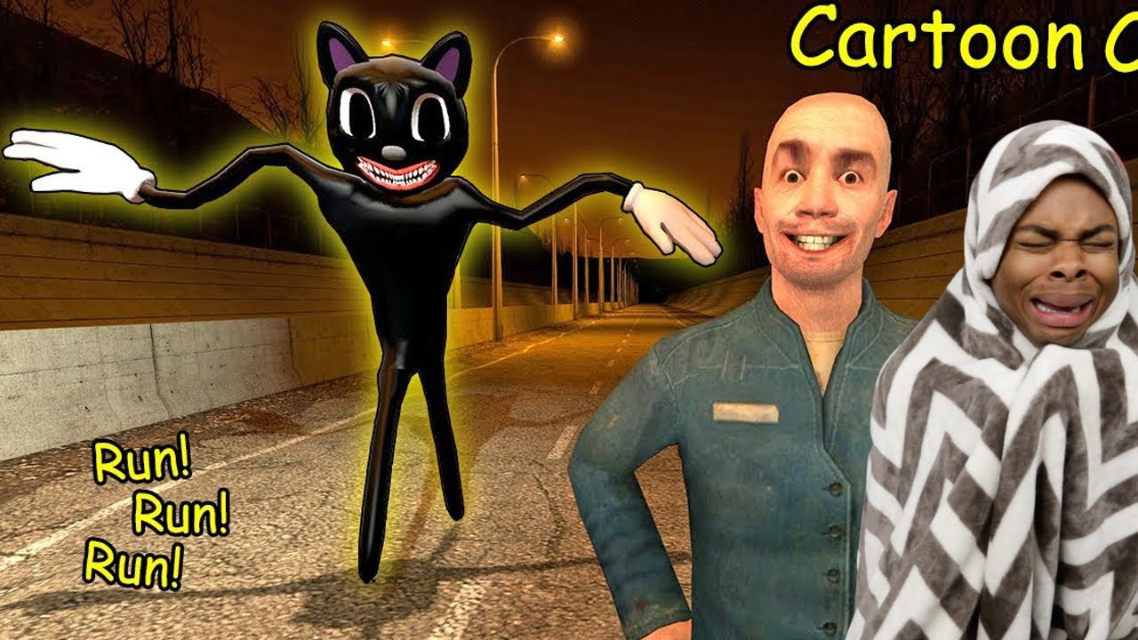 CAN YOU SURVIVE When CARTOON CAT CHASES YOU At NIGHT! - YouTube