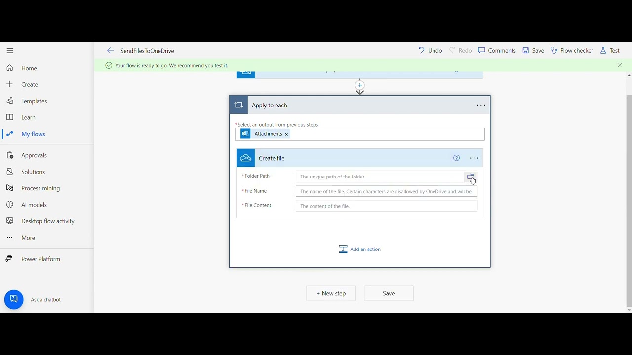 Power Automate Savefilestoonedrive Flow Create File Onedrive Youtube 5717