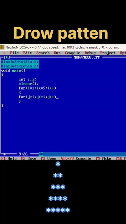 DROW A PARTTEN.. #code#coding#c#language#partten#drow#a#**#java#program ...