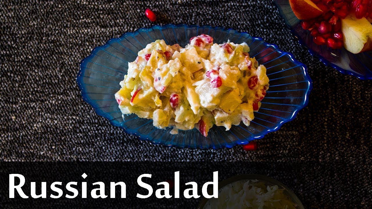 Salad Recipe | Russian Salad Recipe | How To Prepare Vegetarian Russian ...