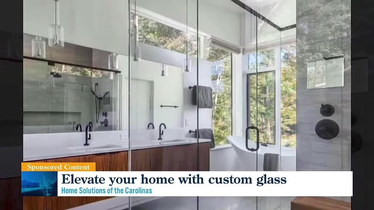 Custom glass work from Home Solutions of the Carolinas - YouTube